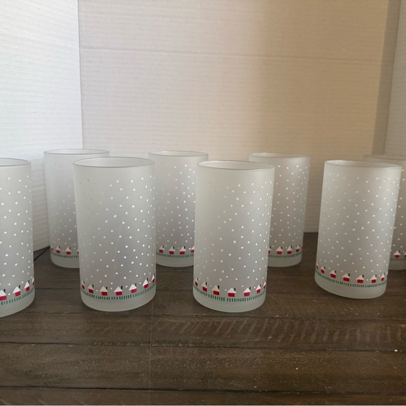 Dining | Vintage Towle Katja Christmas Frosted Glass Set | Poshmark